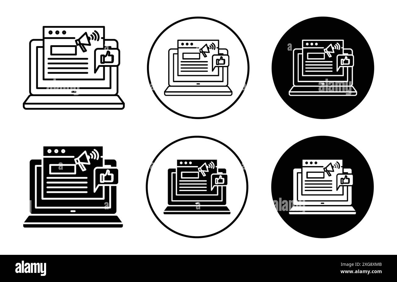 Digital Marketing Icon Vector Logo Set Collection For Web App Ui Stock Vector Image And Art Alamy