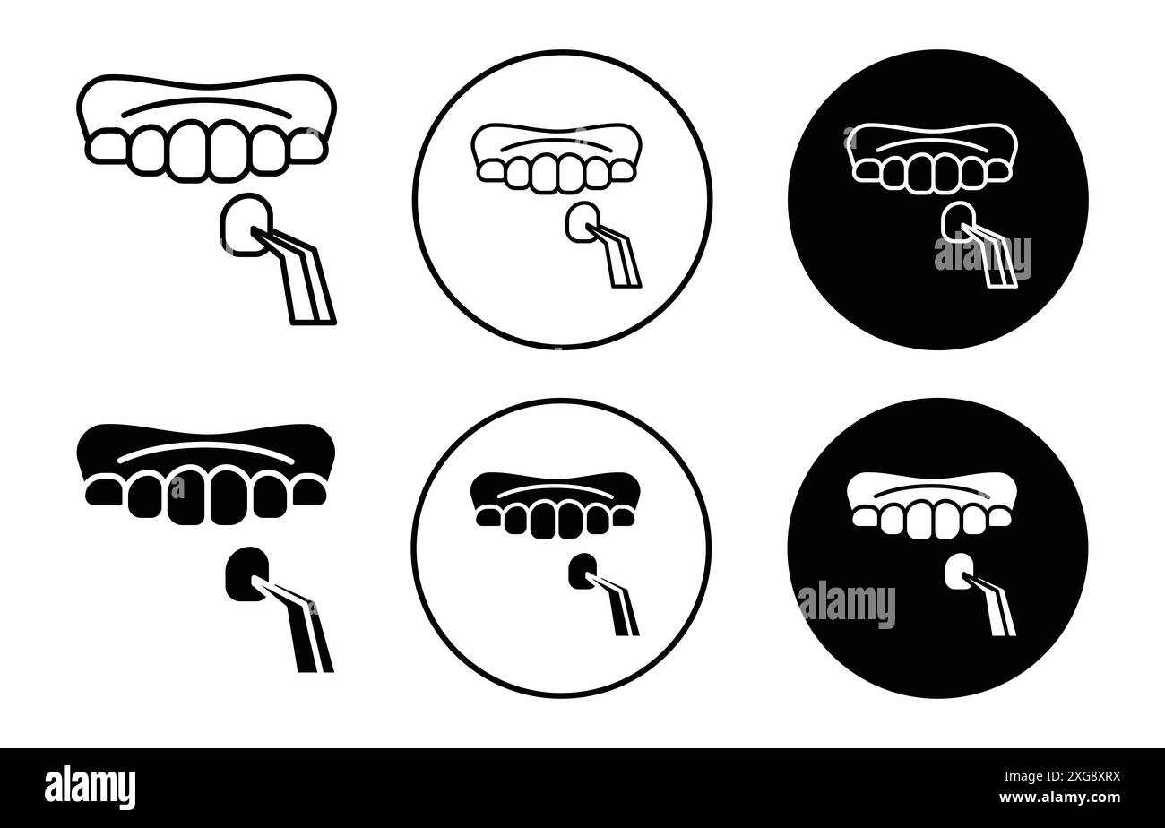 dental veneer Icon vector logo set collection for web app ui Stock Vector Image & Art - Alamy