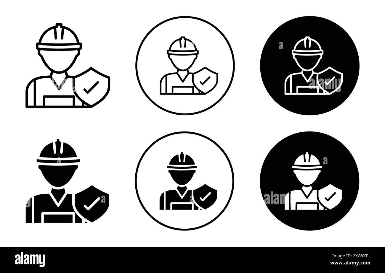 Construction Insurance Icon Vector Logo Set Collection For Web App Ui Stock Vector Image And Art