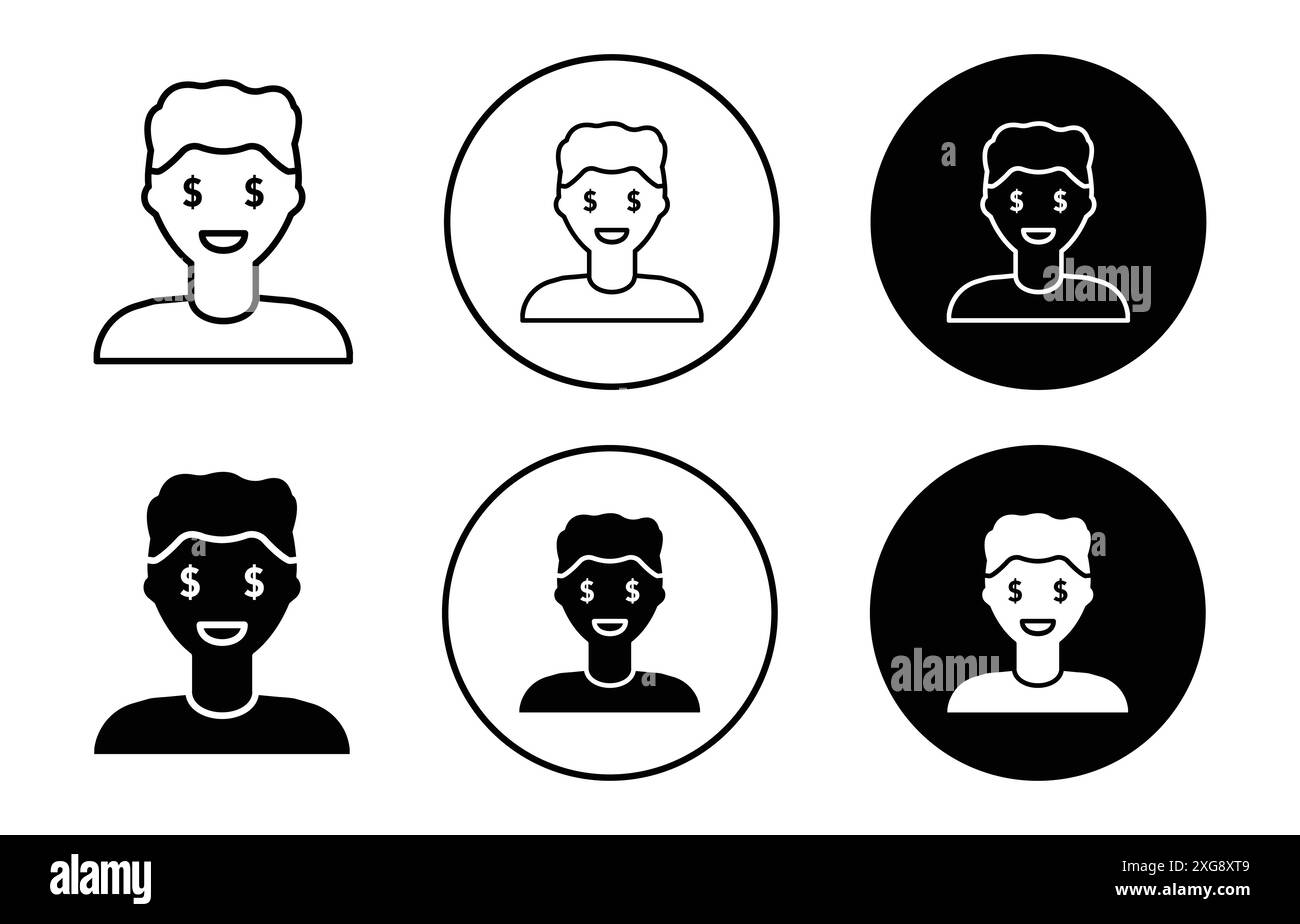 Greed icon vector logo set collection for web app ui Stock Vector Image ...