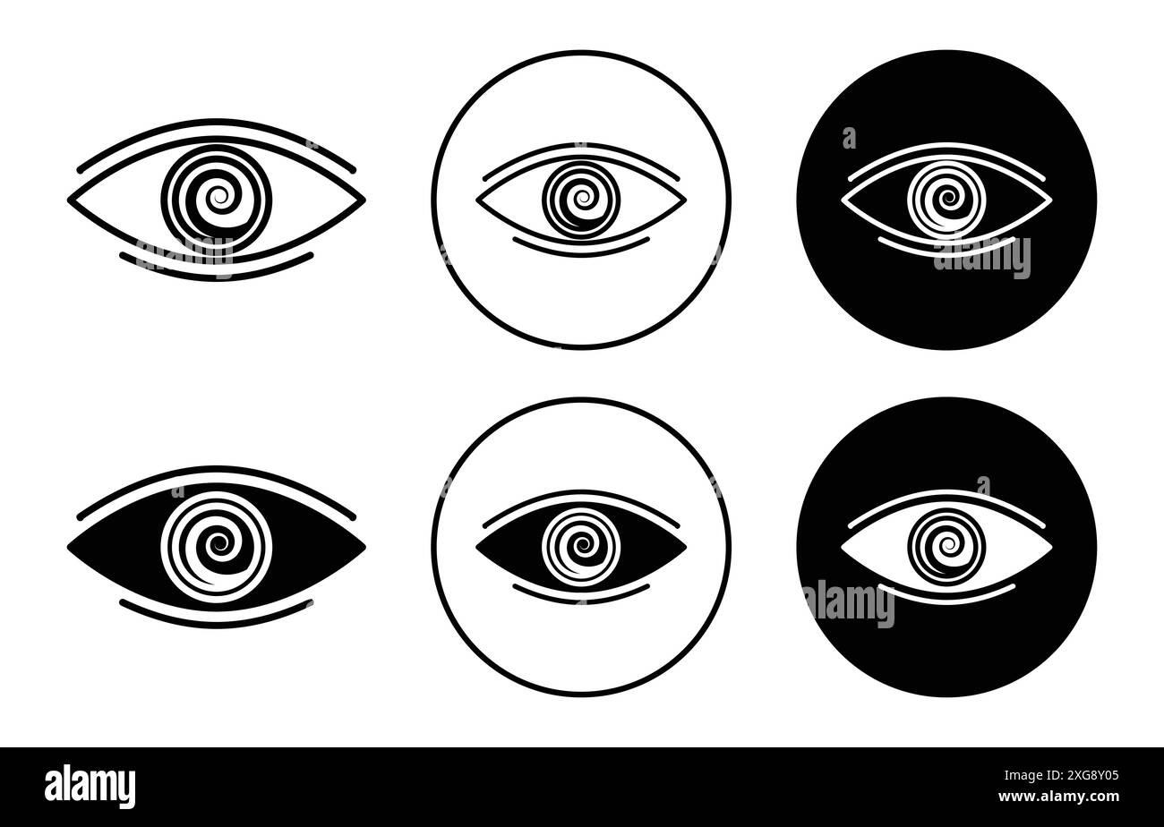 Hypnotic icon vector logo set collection for web app ui Stock Vector ...