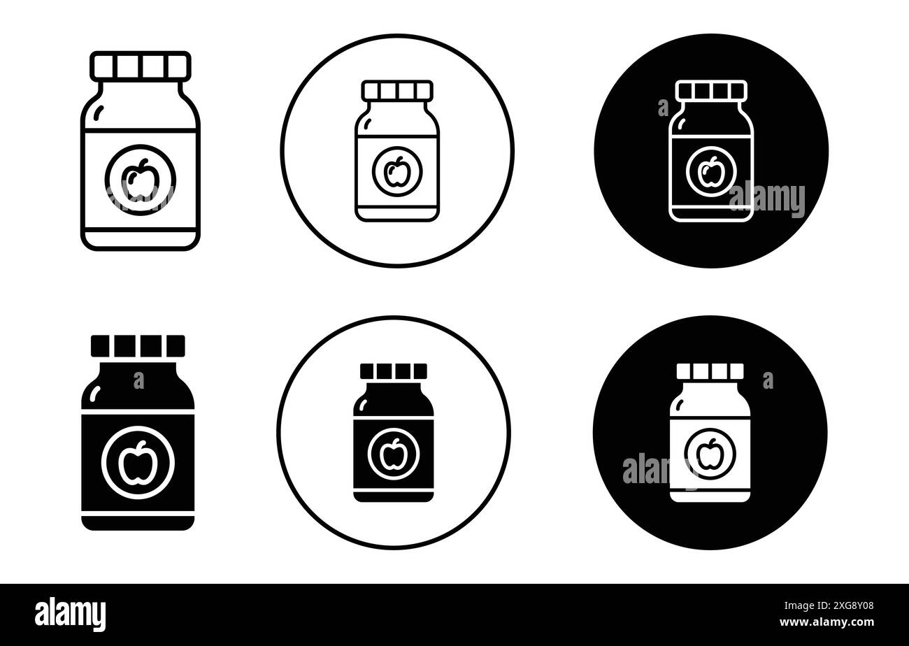 Jam icon vector logo set collection for web app ui Stock Vector Image ...
