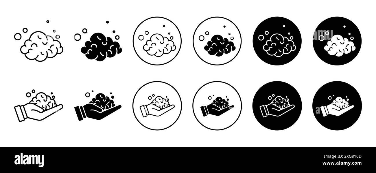 Foam icon vector logo set collection for web app ui Stock Vector Image ...