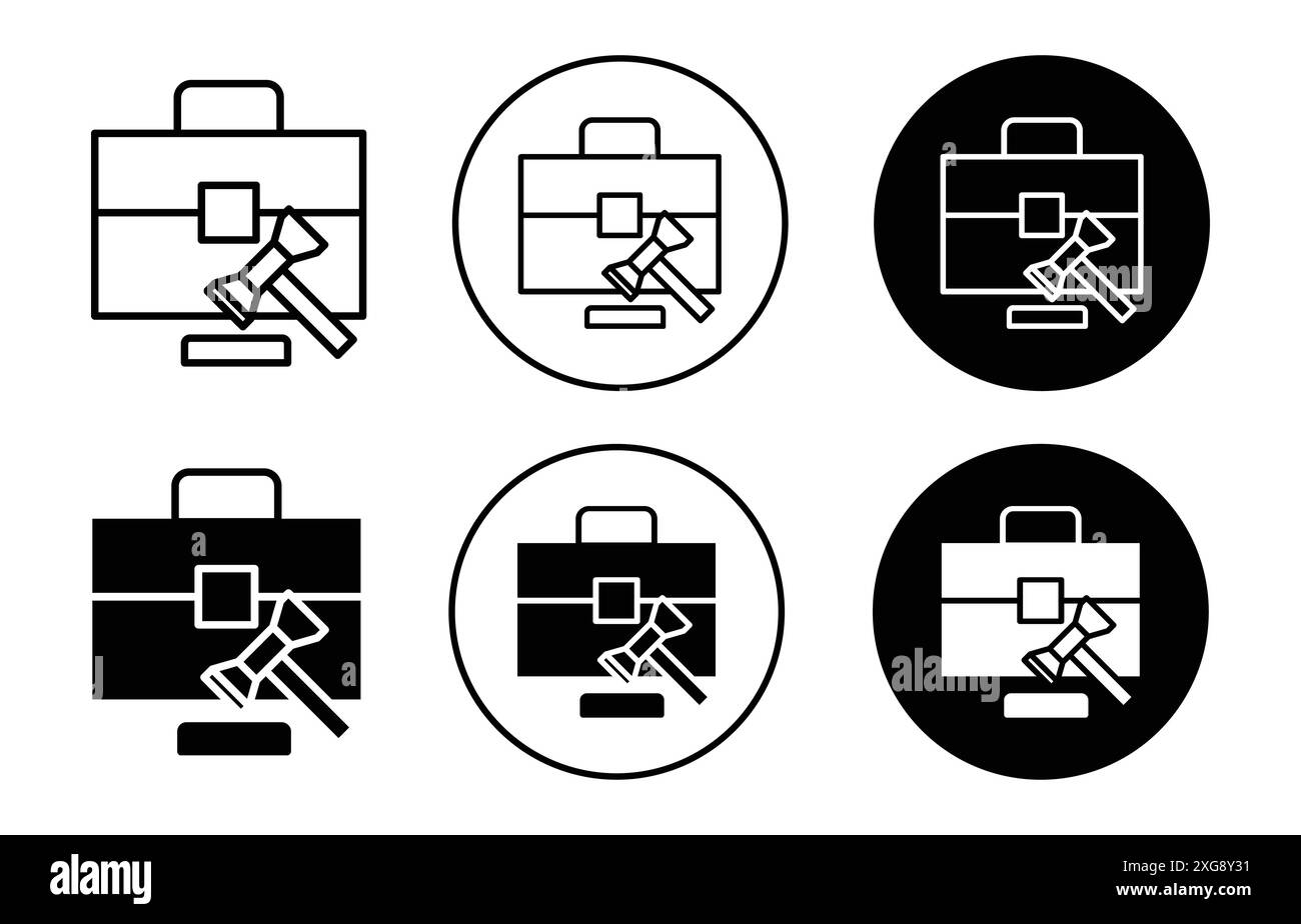 Employment Law Icon Vector Logo Set Collection For Web App Ui Stock