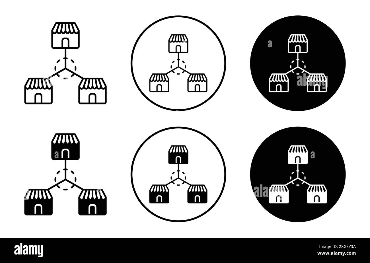 Franchise icon vector logo set collection for web app ui Stock Vector ...