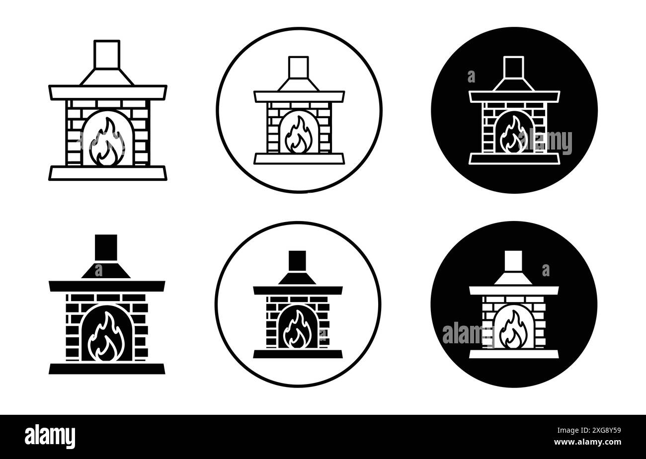 Wood fire furnace Stock Vector Images - Alamy