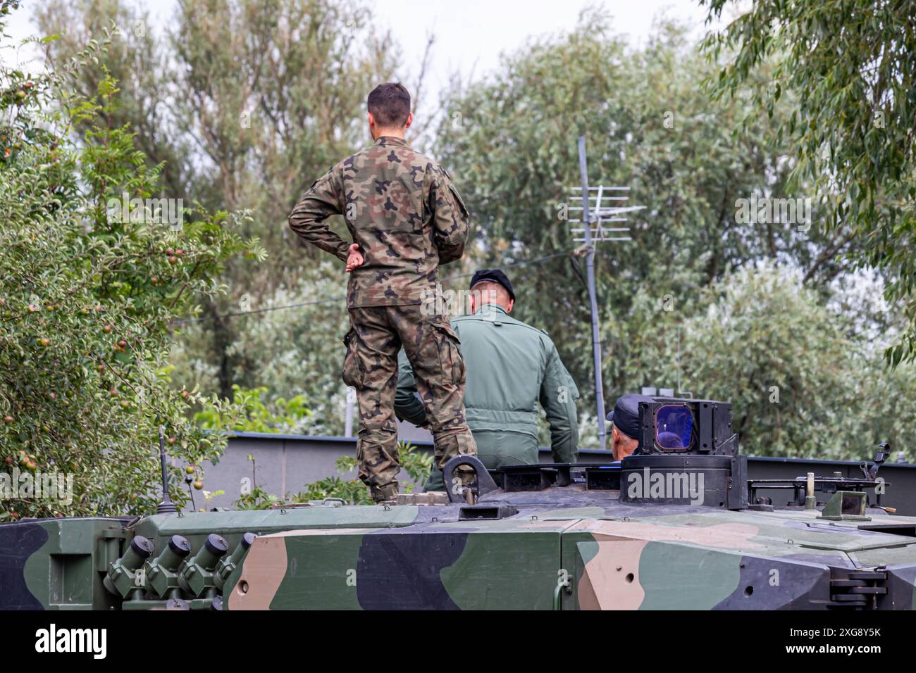 July 7, 2024 Krasnik Poland. Presentation of military vehicles Stock ...