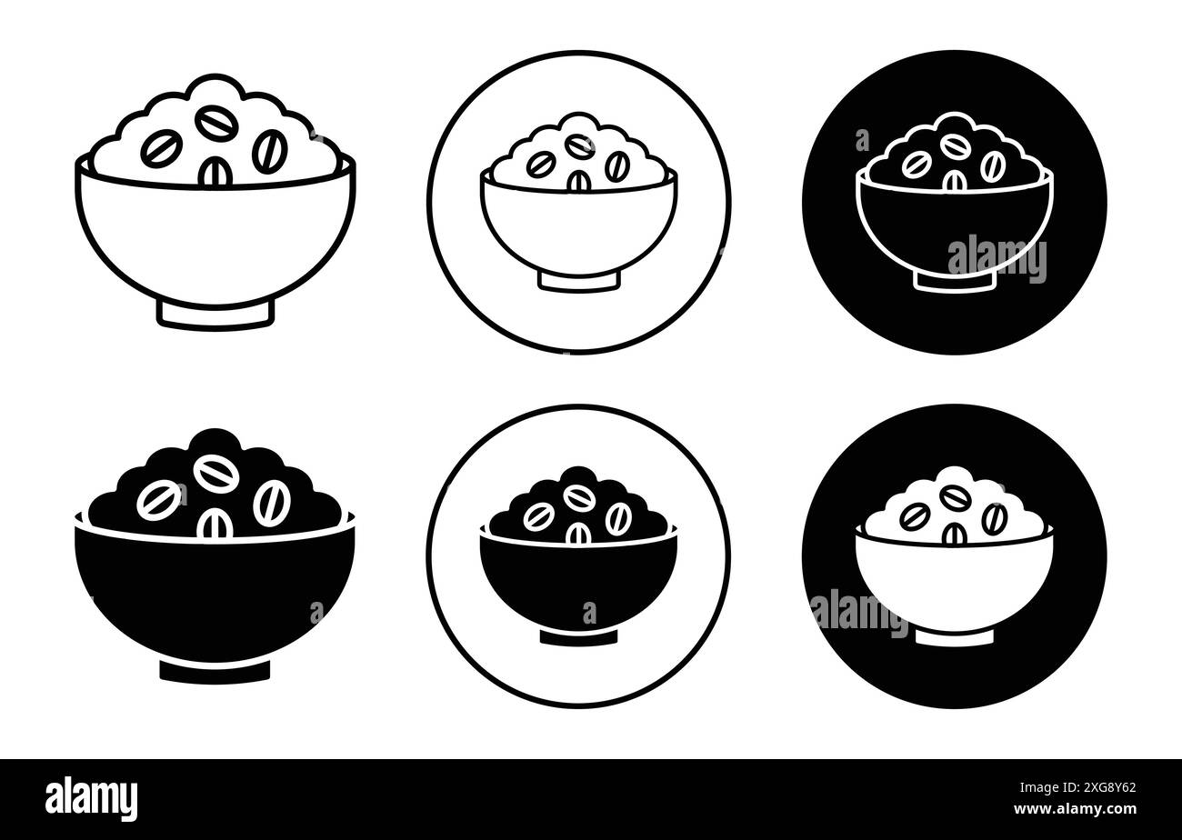 Healthy oat granola muesli Stock Vector Images - Alamy