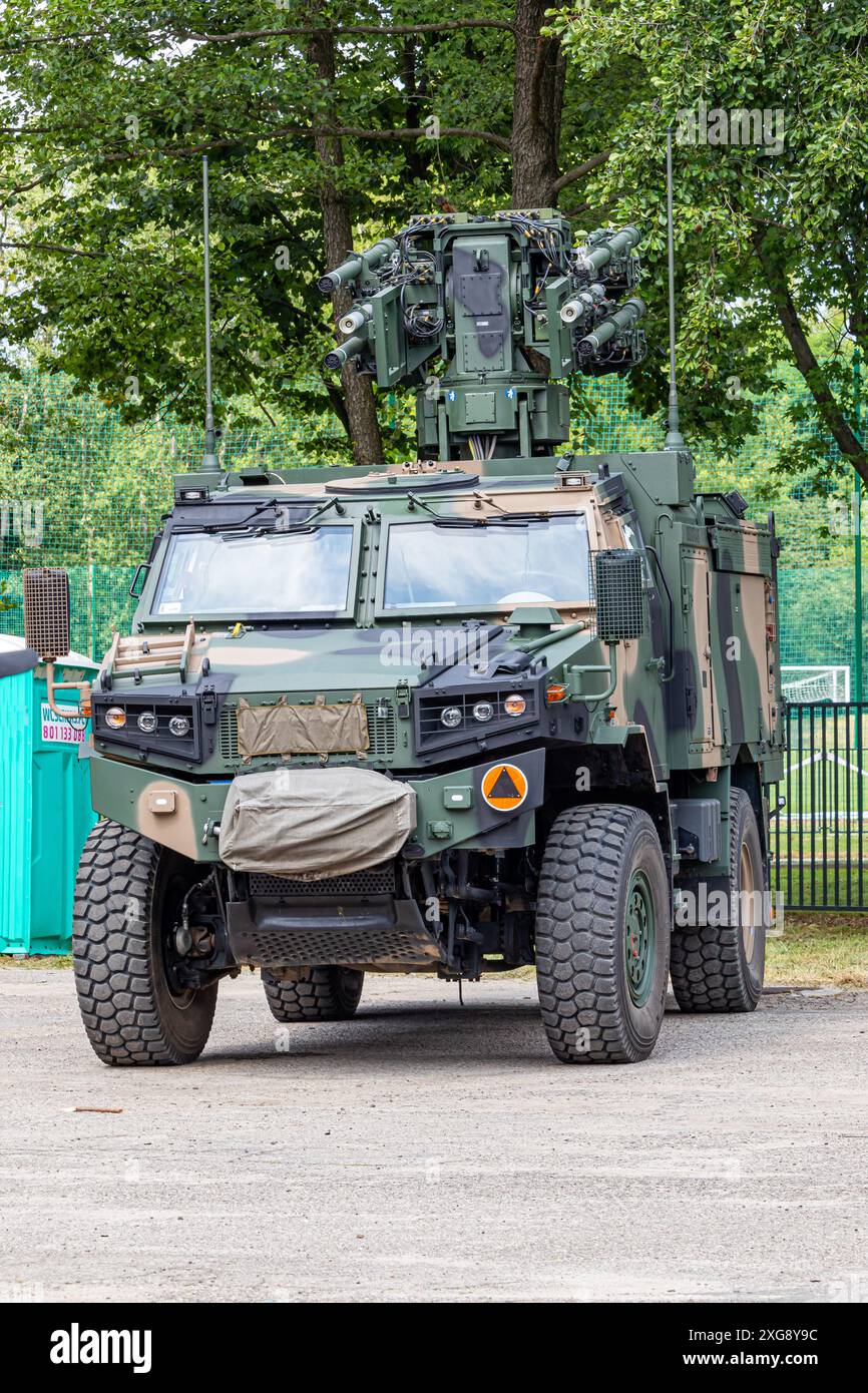 July 7, 2024 Krasnik Poland. Presentation of military vehicles Stock ...