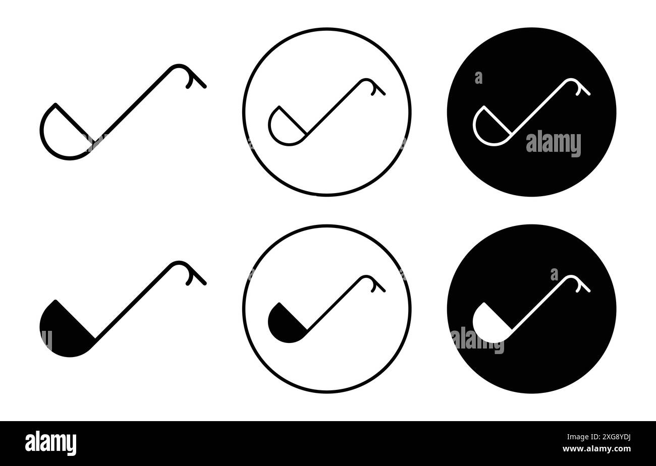 Kitchen ladle icon vector logo set collection for web app ui Stock ...