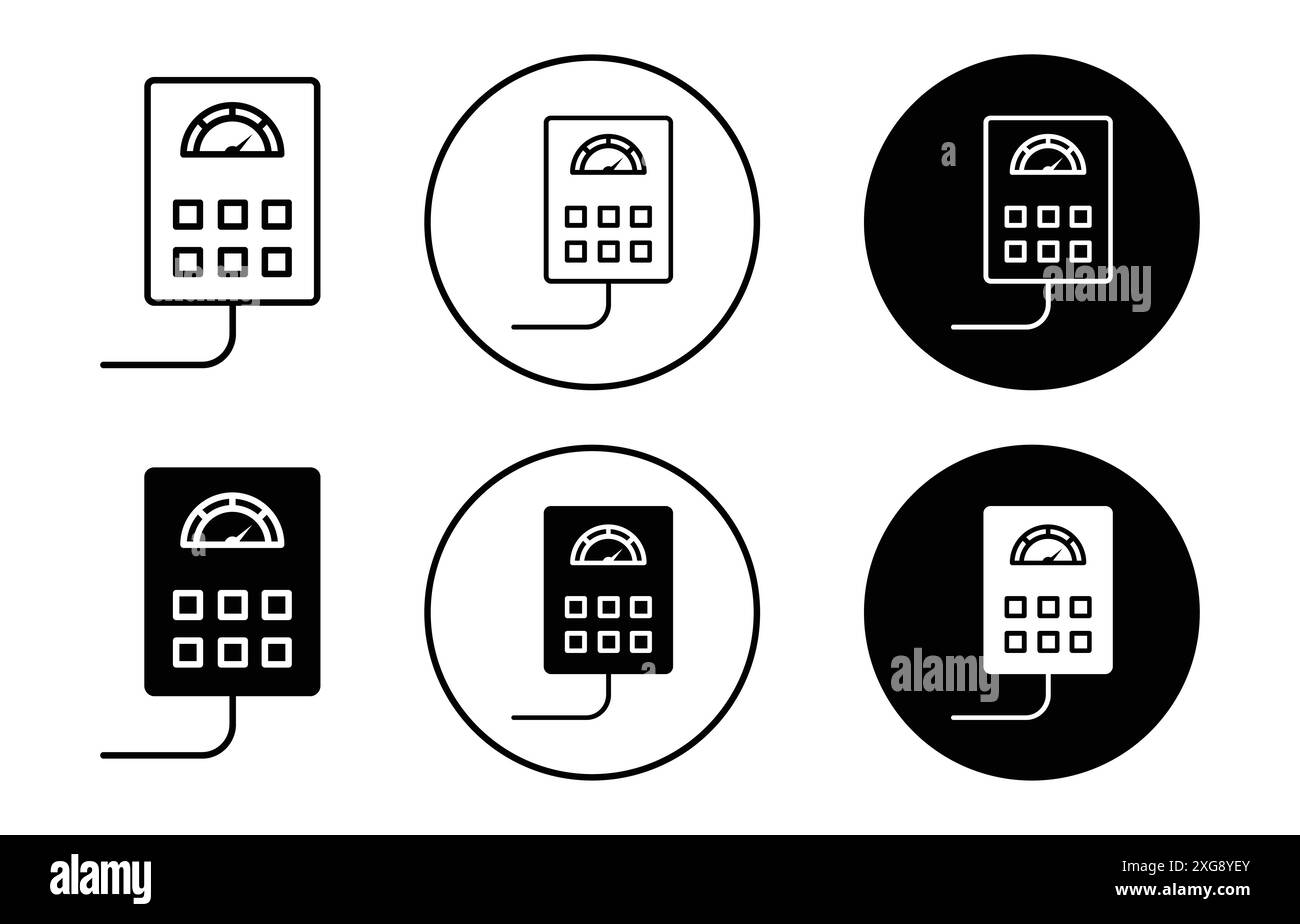 Meter icon vector logo set collection for web app ui Stock Vector Image & Art - Alamy
