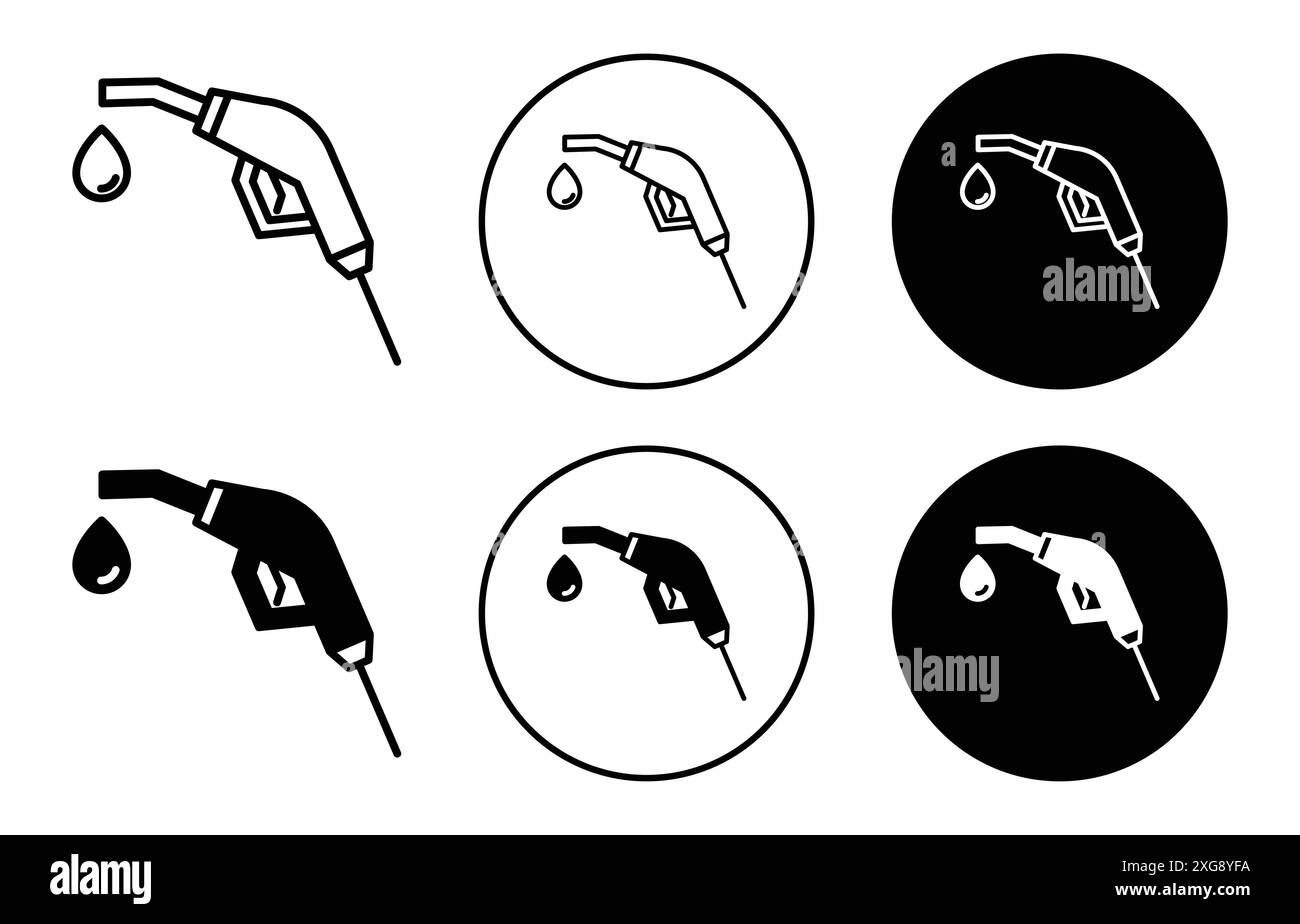 petrol icon vector logo set collection for web app ui Stock Vector ...