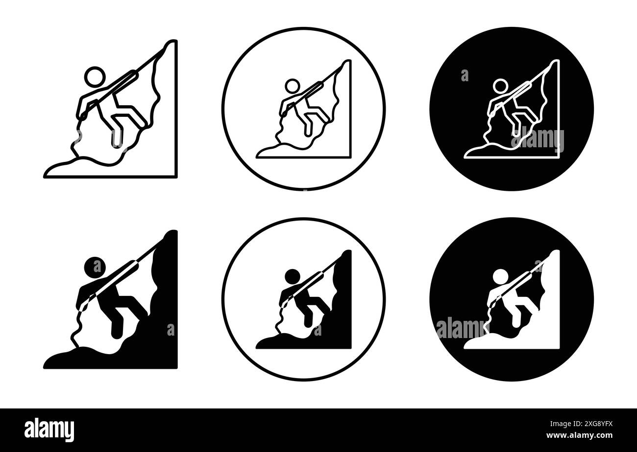 Rappelling Icon vector logo set collection for web app ui Stock Vector ...