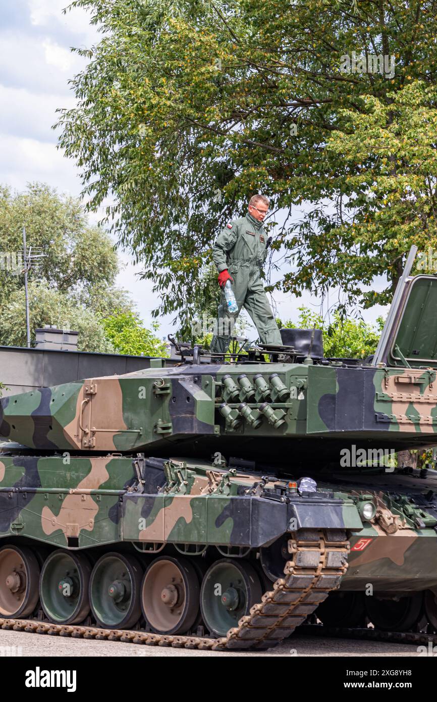 July 7, 2024 Krasnik Poland. Presentation of military vehicles Stock ...
