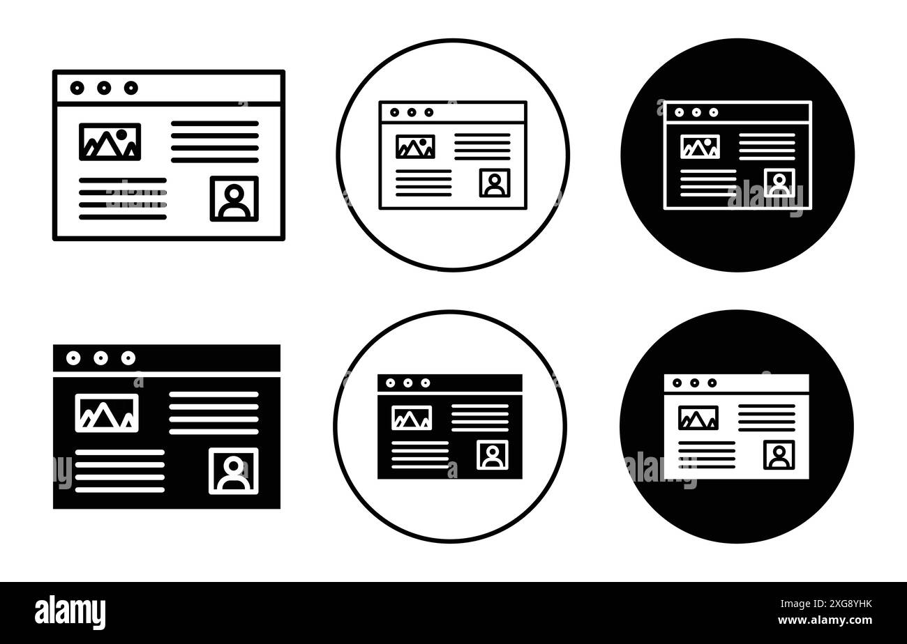 Native Advertising icon vector logo set collection for web app ui Stock Vector Image & Art - Alamy