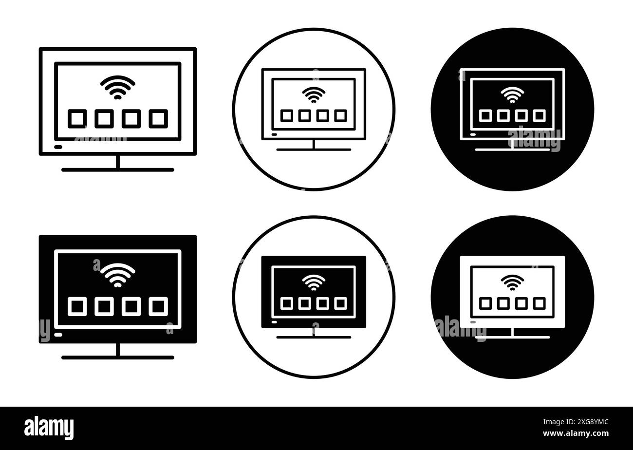 smart Television icon vector logo set collection for web app ui Stock Vector Image & Art - Alamy