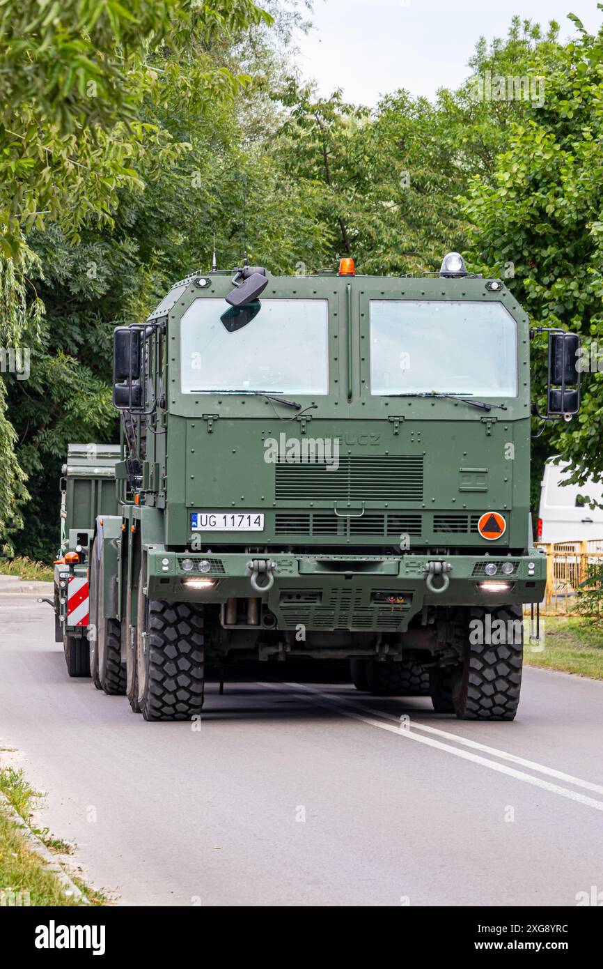 July 7, 2024 Krasnik Poland. Presentation of military vehicles Stock ...