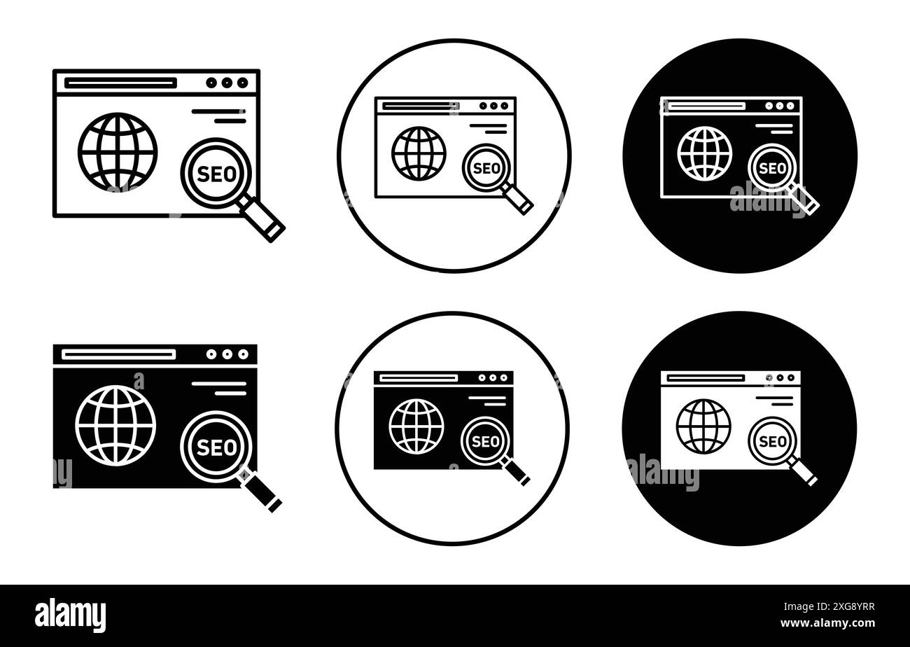 Graphic search engine logo Black and White Stock Photos & Images - Alamy