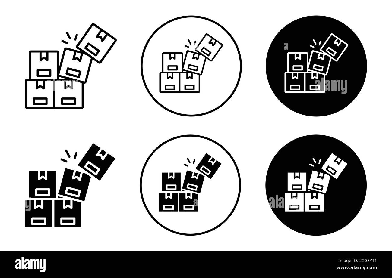 Overflow shipment icon vector logo set collection for web app ui Stock ...