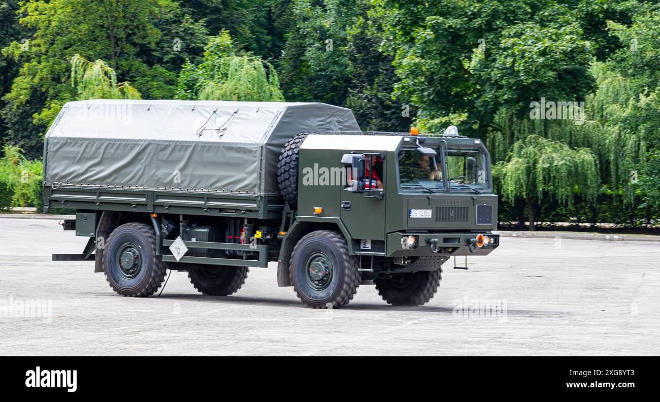 July 7, 2024 Krasnik Poland. Presentation of military vehicles Stock ...