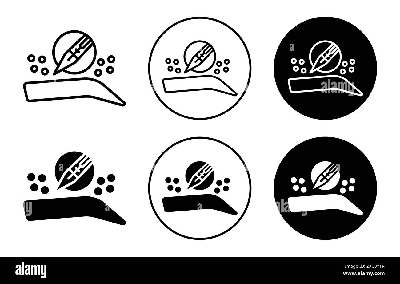 powder brows icon vector logo set collection for web app ui Stock ...