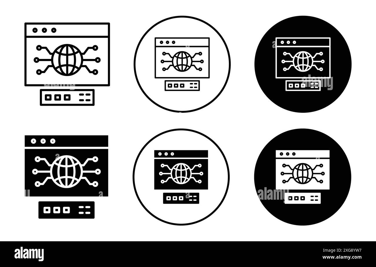 Simulator Icon Vector Logo Set Collection For Web App Ui Stock Vector