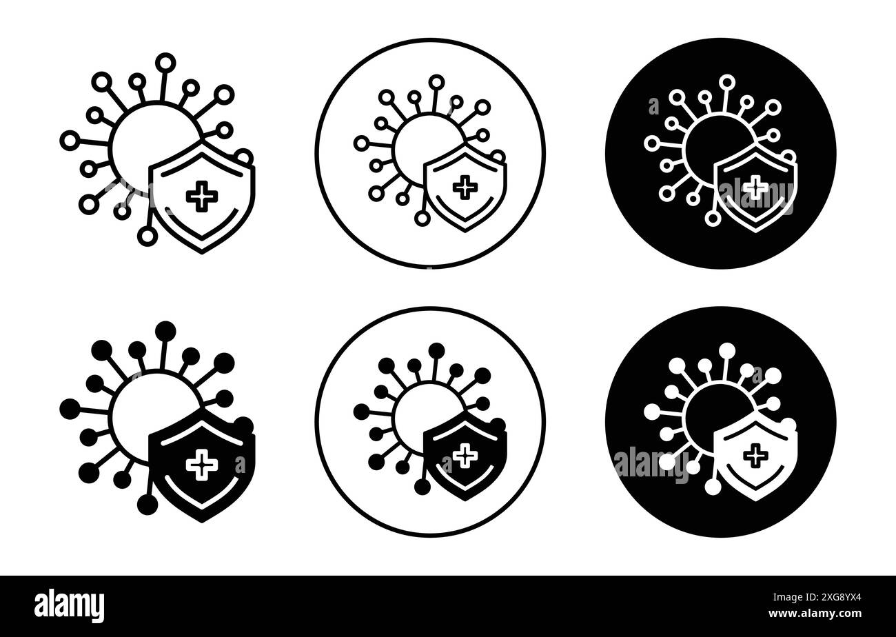 virus protection icon vector logo set collection for web app ui Stock Vector Image & Art - Alamy
