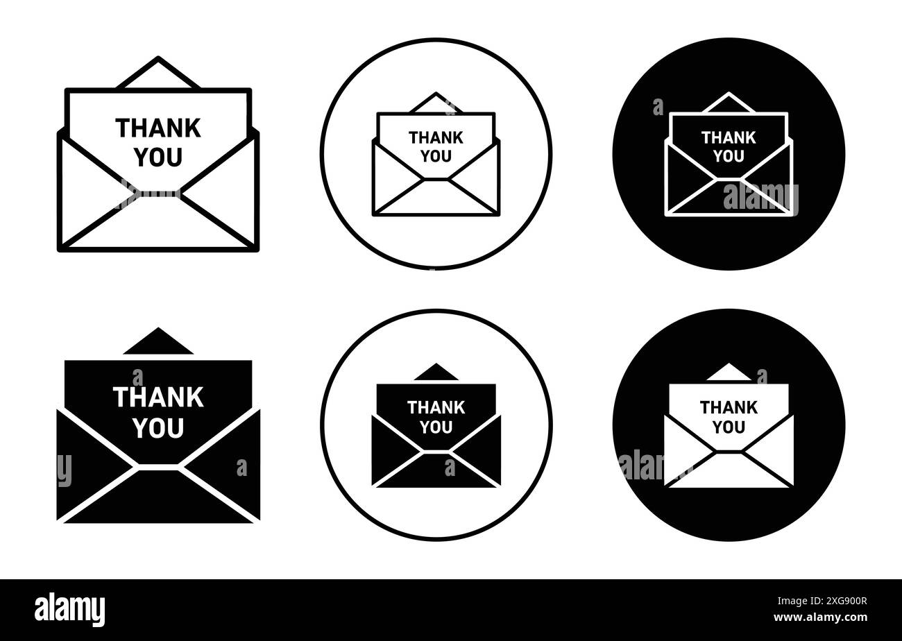 Thank you icon vector vectors hi-res stock photography and images - Alamy