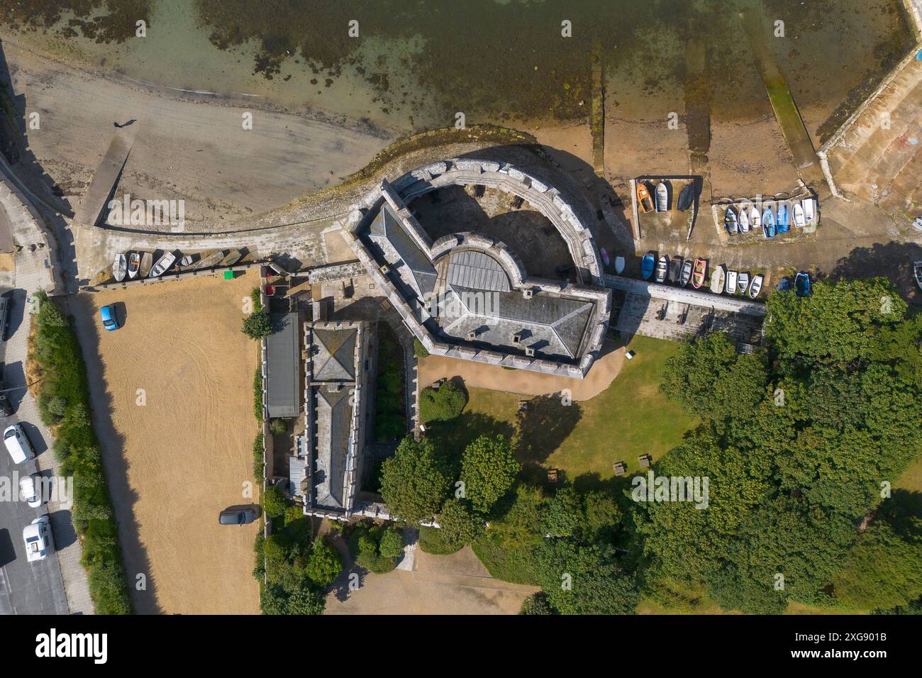 Castletown, Portland, Dorset, UK. 7th July 2024. UK Weather: Aerial ...