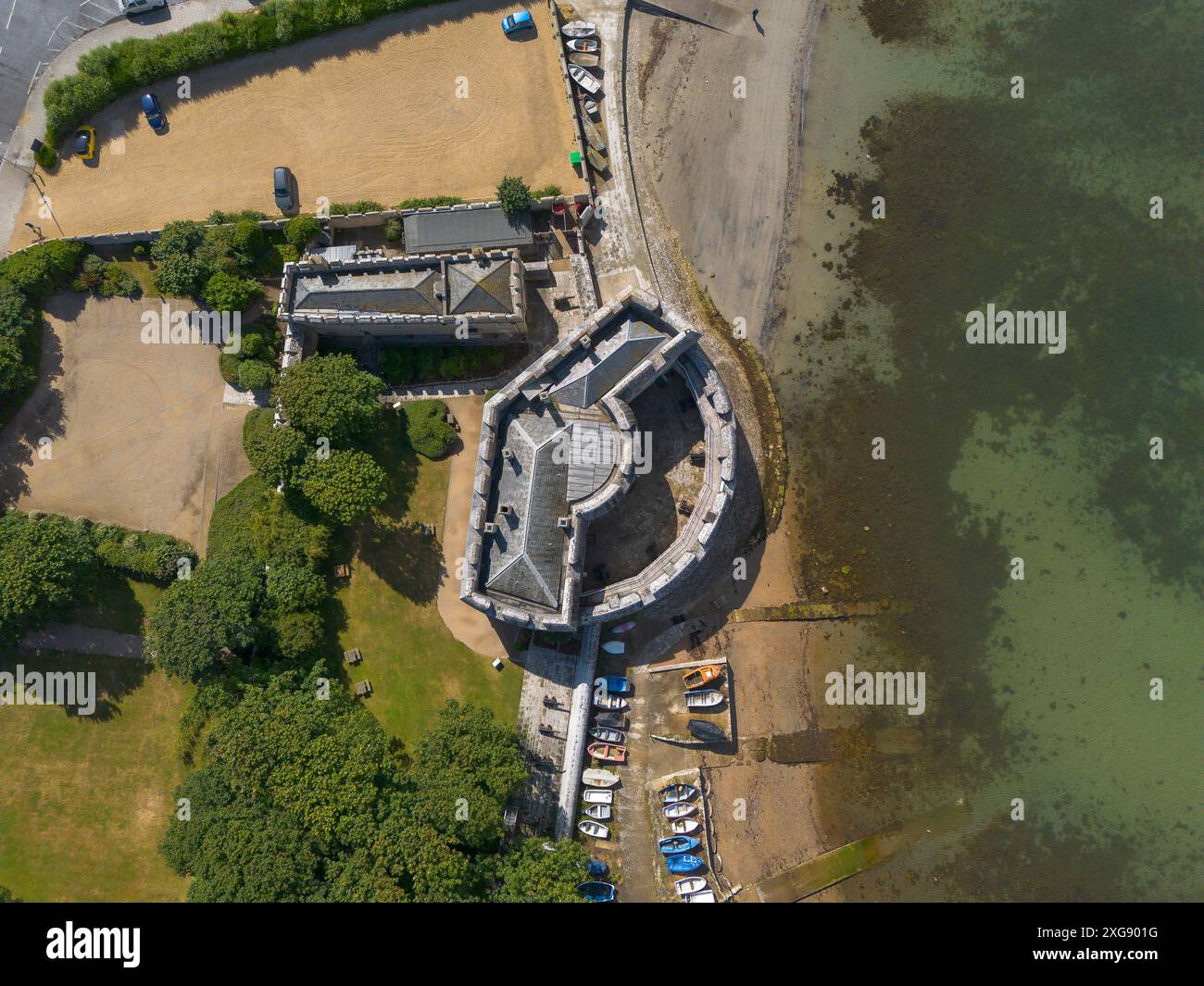 Castletown, Portland, Dorset, UK. 7th July 2024. UK Weather: Aerial ...