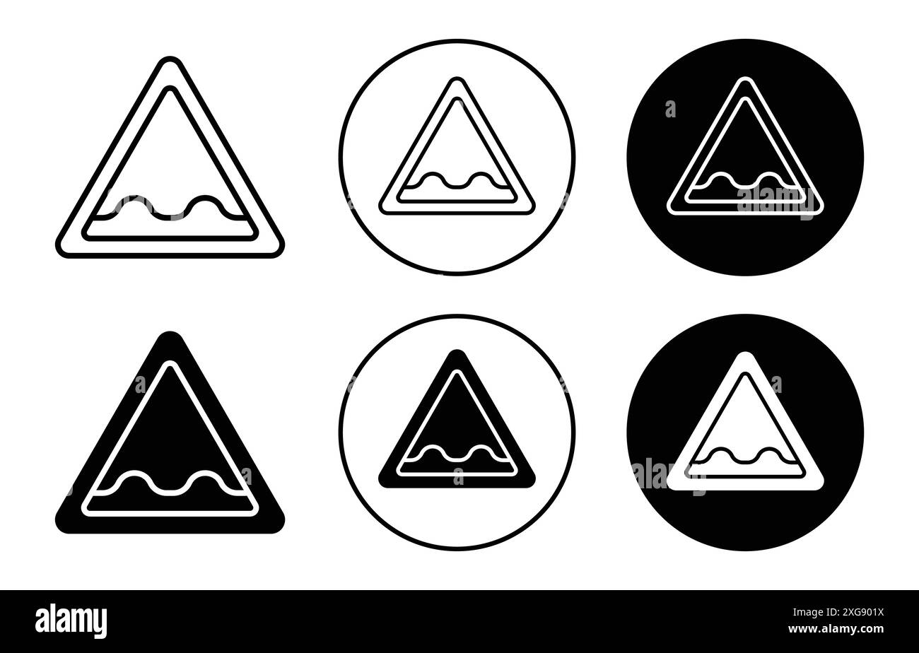 Rough road sign Stock Vector Images - Alamy