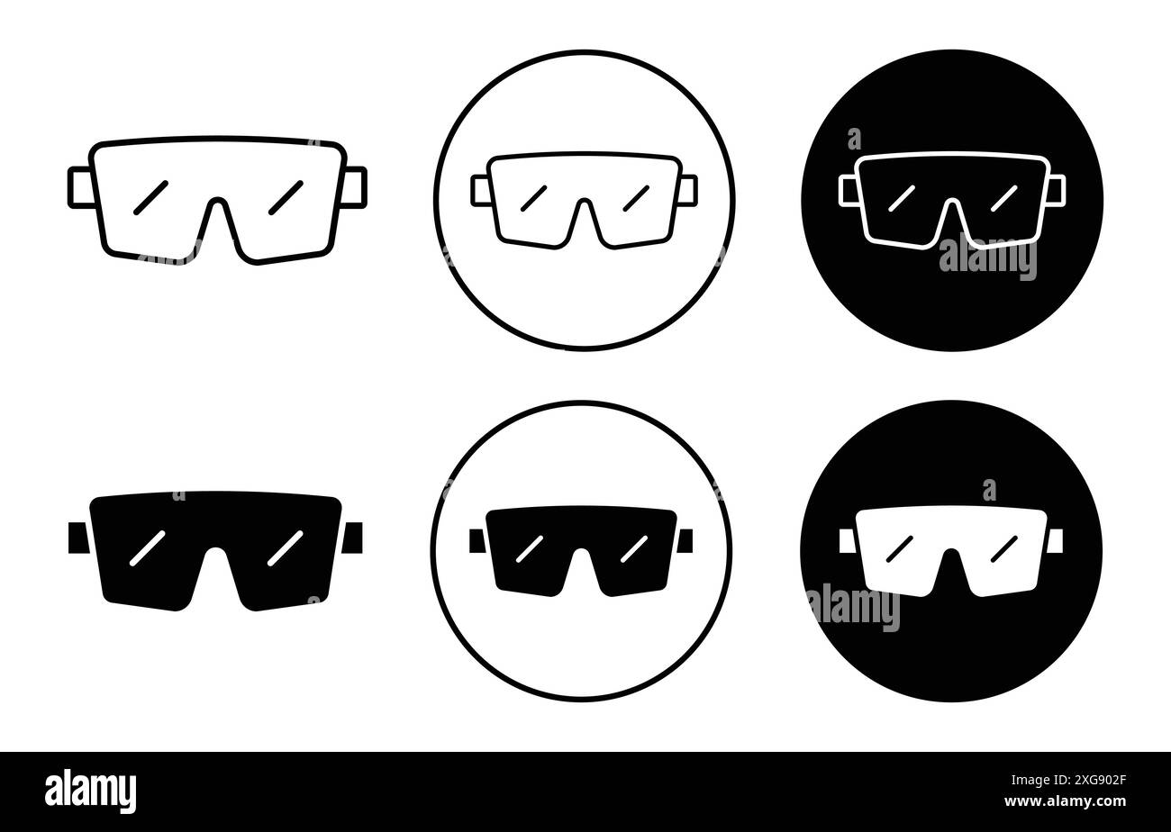 Ski goggles icon vector logo set collection for web app ui Stock Vector ...