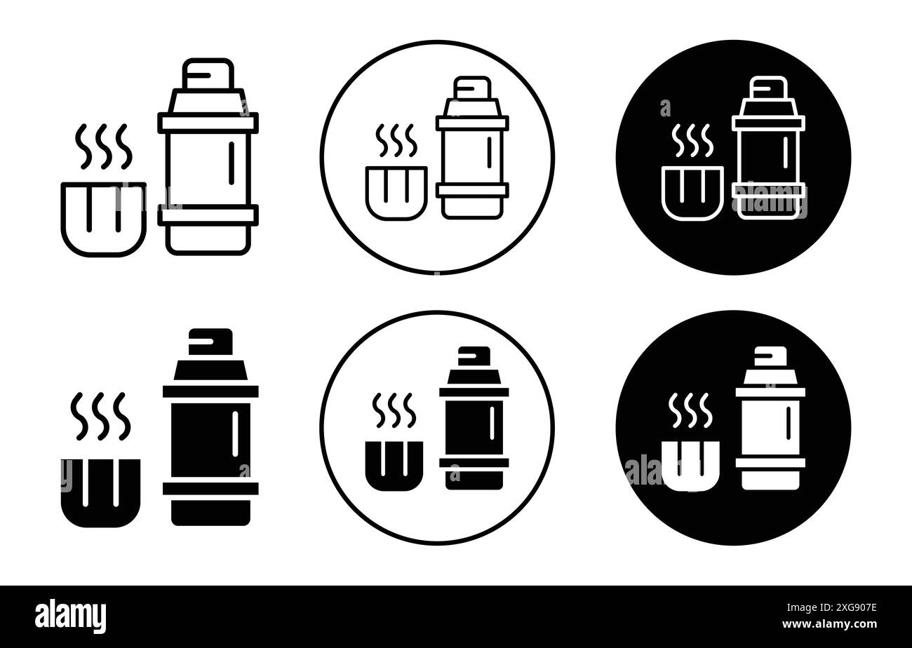 thermos icon vector logo set collection for web app ui Stock Vector ...
