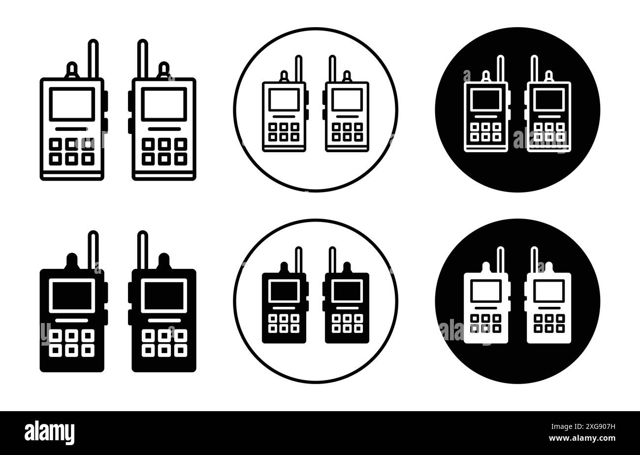 Two way radio icon vector logo set collection for web app ui Stock Vector Image & Art - Alamy