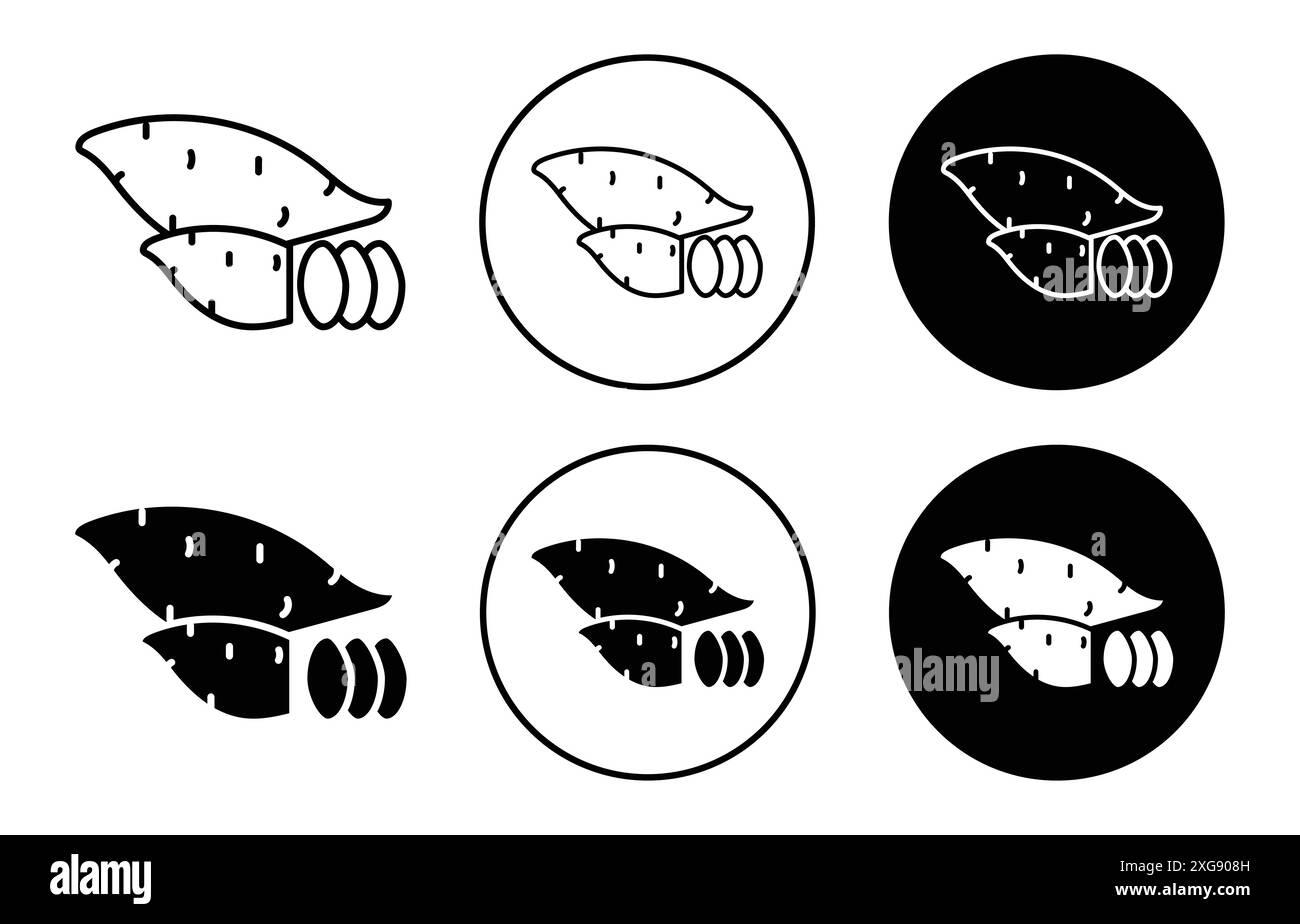 Sweet potato icon vector logo set collection for web app ui Stock ...
