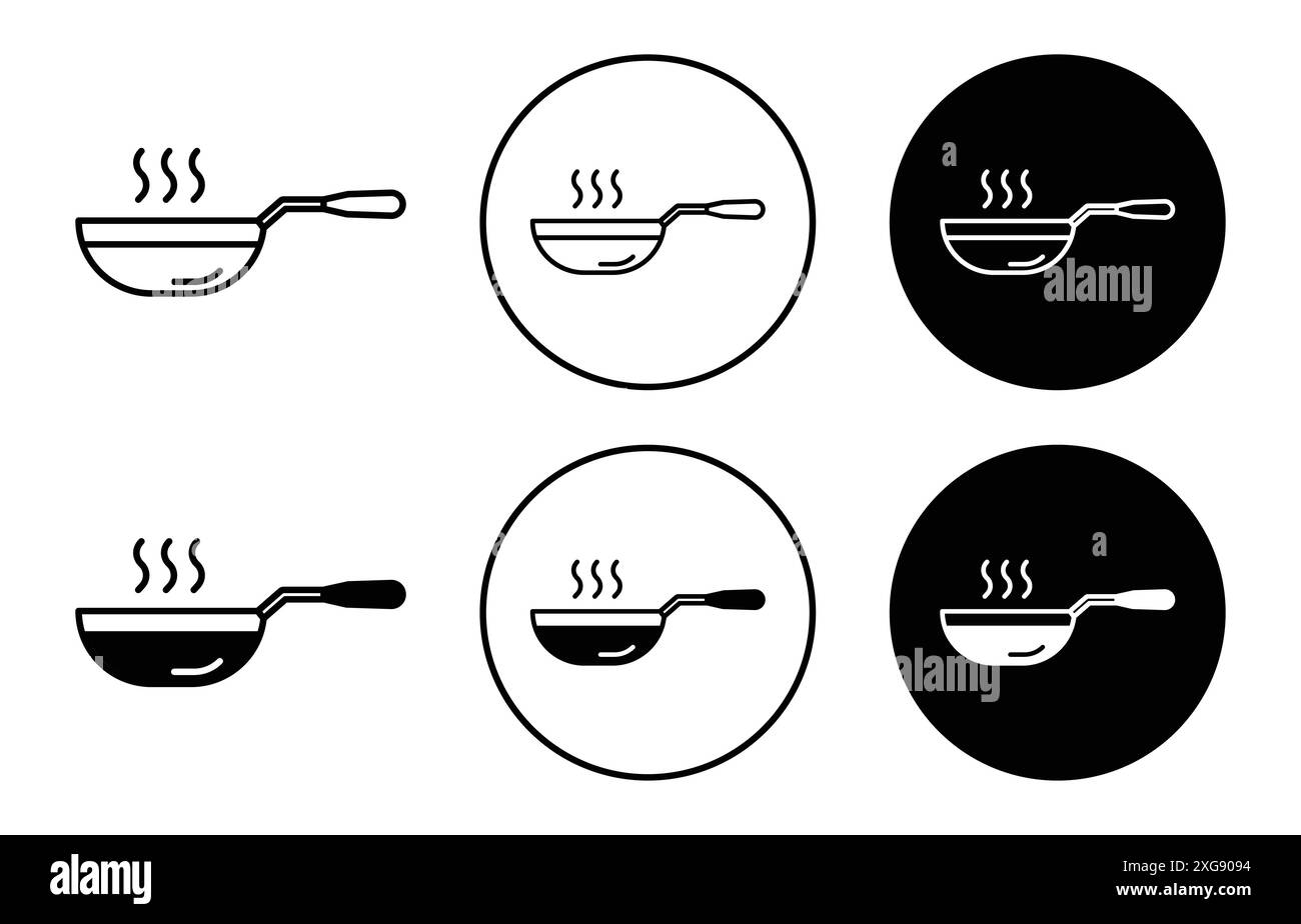 wok icon vector logo set collection for web app ui Stock Vector Image ...