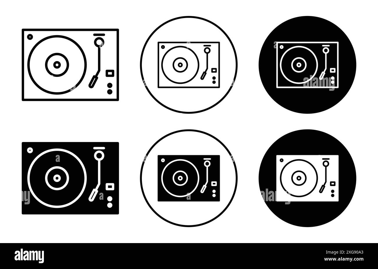 Turntable Icon vector logo set collection for web app ui Stock Vector ...