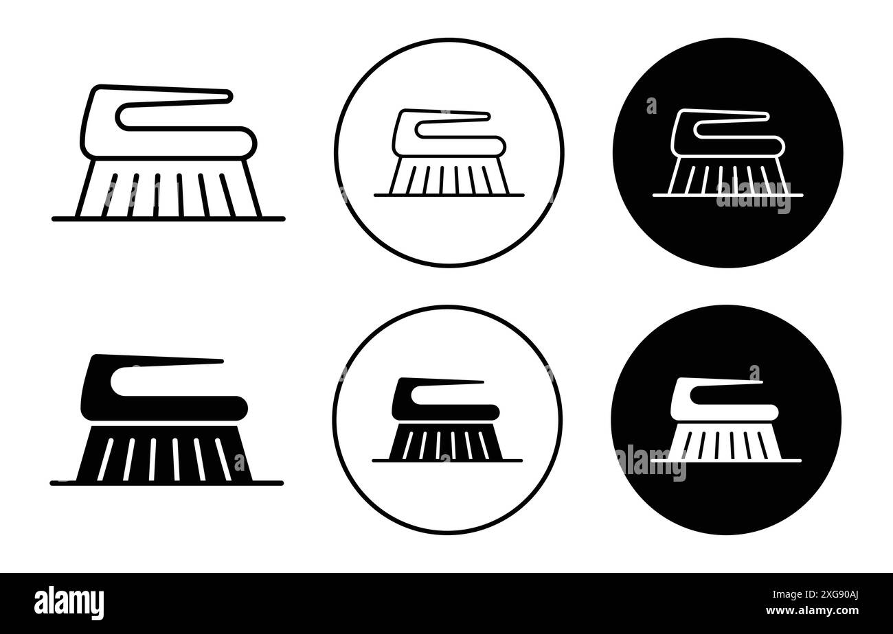 Washing brush icon vector logo set collection for web app ui Stock Vector Image & Art - Alamy
