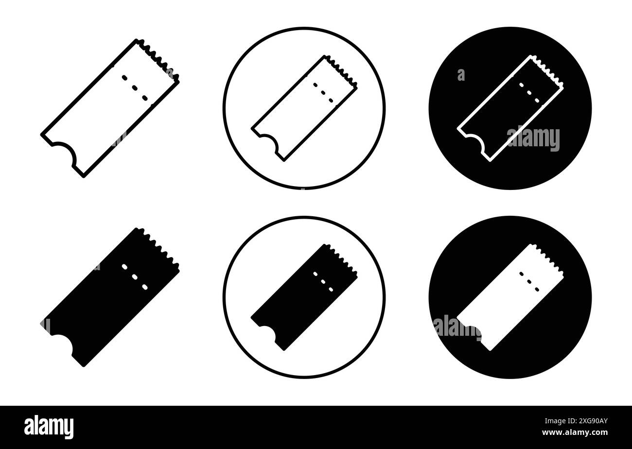 ticket icon vector logo set collection for web app ui Stock Vector ...