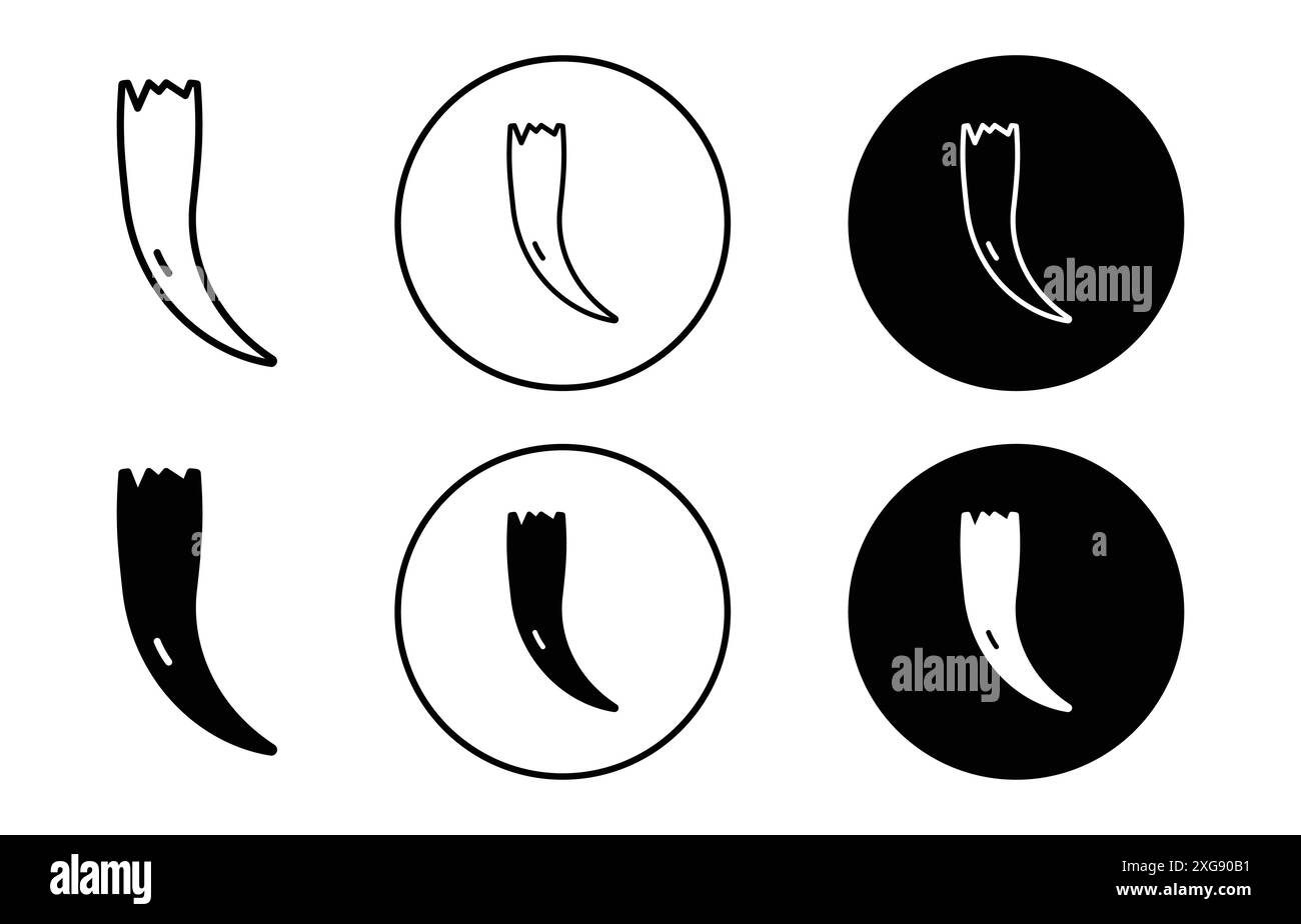 Tusk icon vector logo set collection for web app ui Stock Vector Image ...