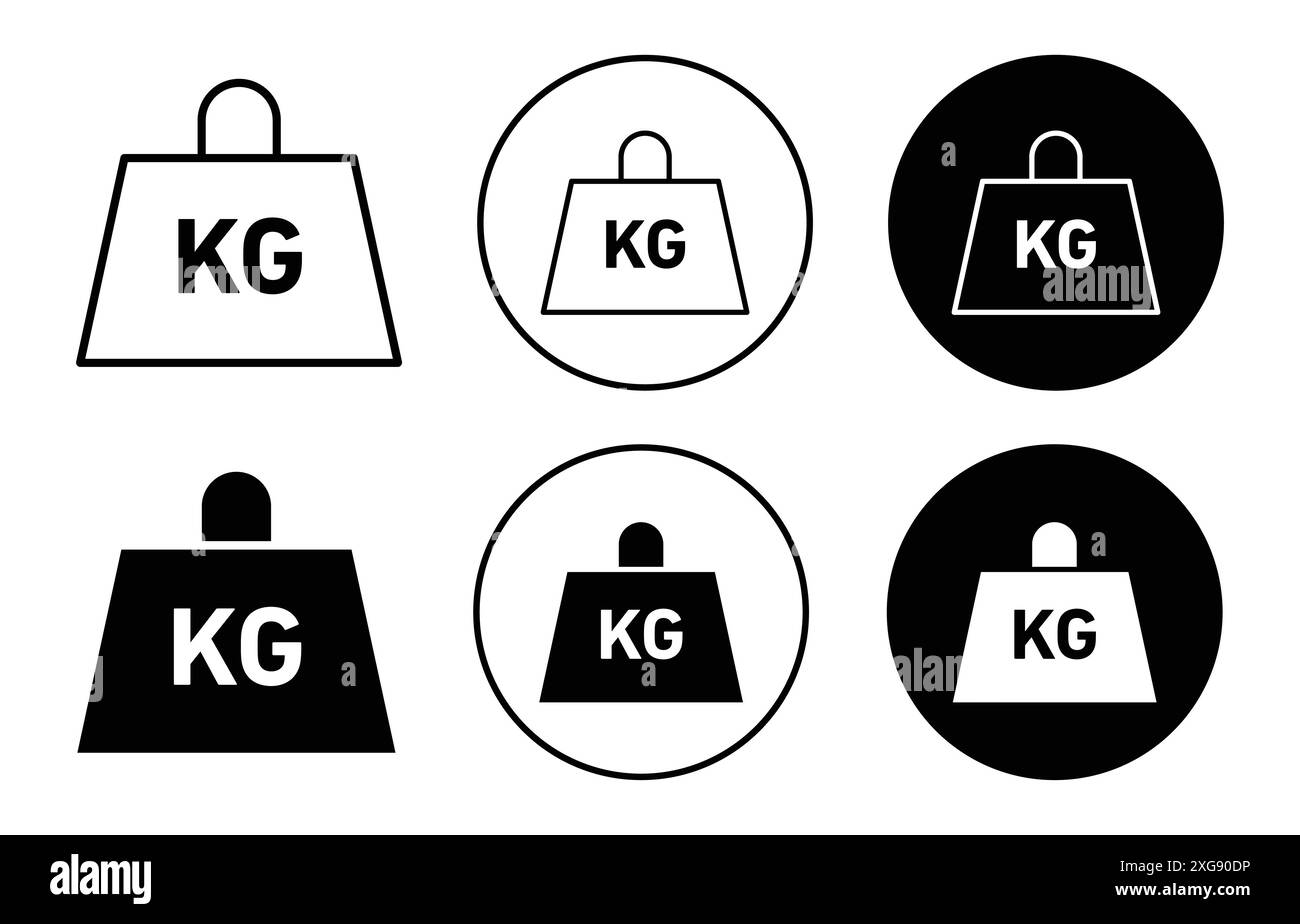 Weight icon vector logo set collection for web app ui Stock Vector ...