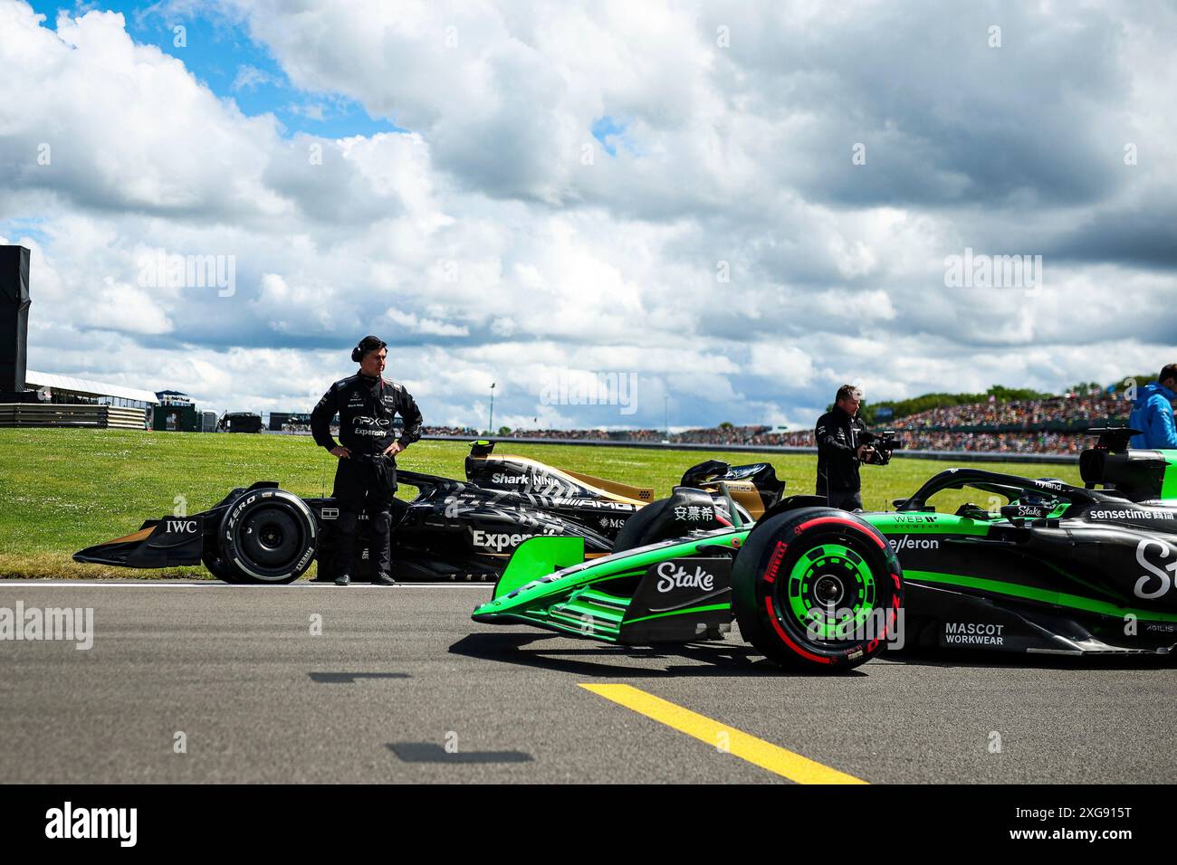 Silverstone, Great Britain. 7th July, 2024. Cars of the fictional Apex ...