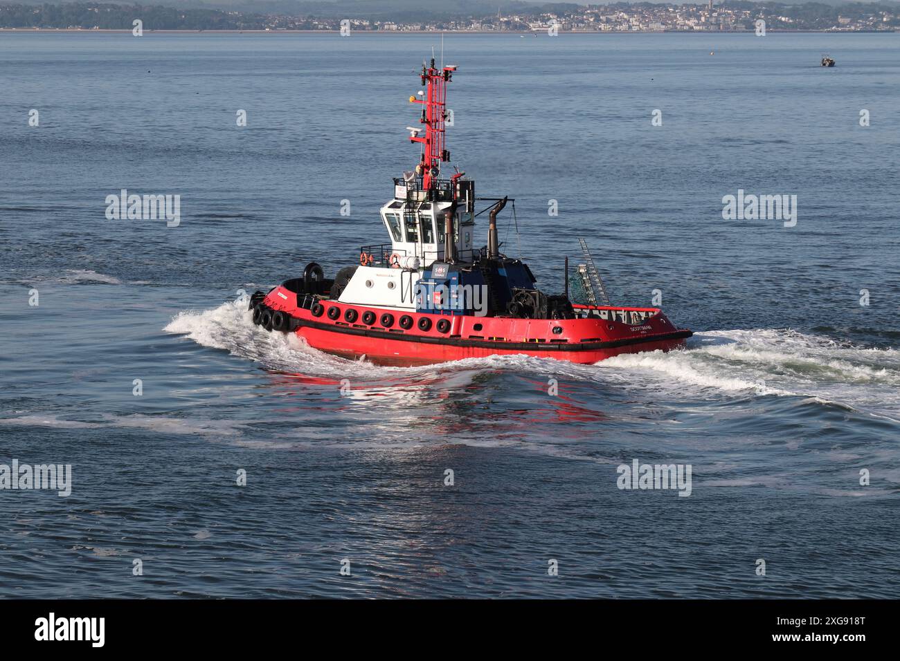 The Turkish built azimuth stern drive tug SCOTSMAN in The Solent Stock ...