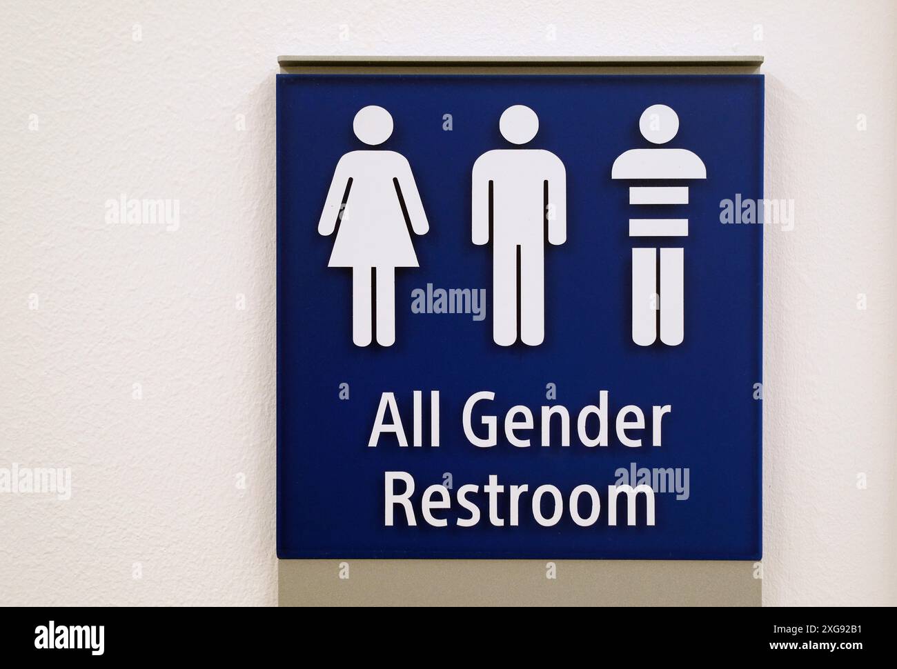 Sign for a gender neutral restroom Stock Photo - Alamy