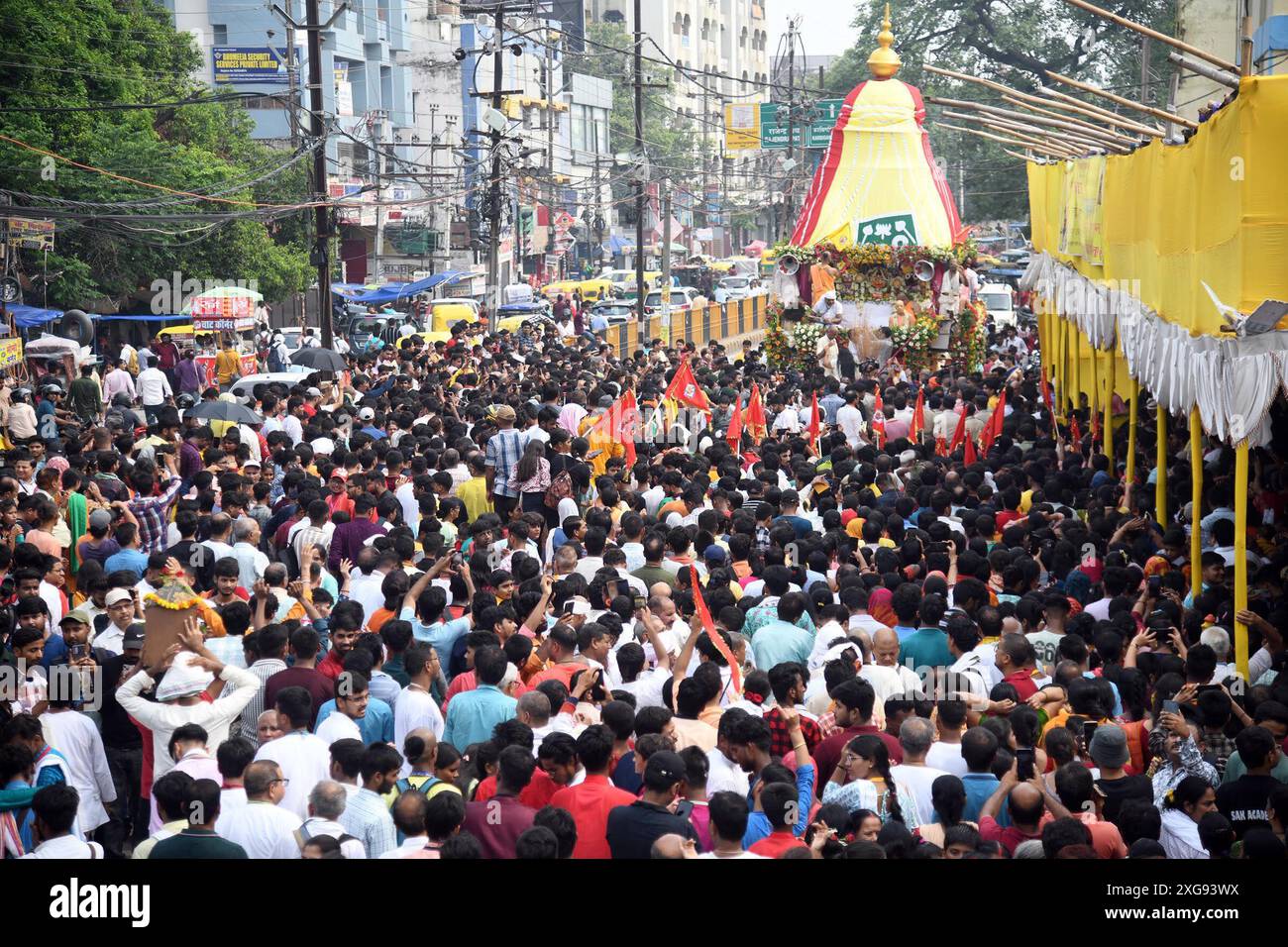 Patna, India. 07th July, 2024. PATNA, INDIA - JULY 7: Devotees crowd ...