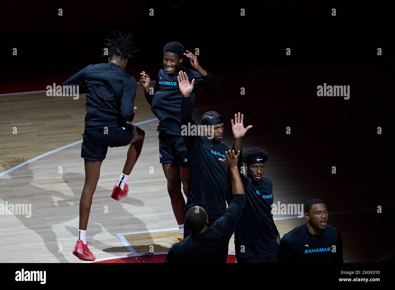 Bahamas team seen in action during the game between Spain and Bahamas ...