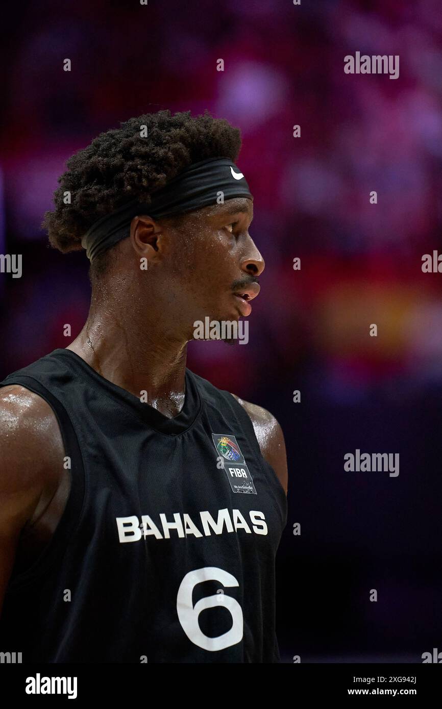 Travis Munnings from Bahamas team seen in action during the game between Spain and Bahamas in ...