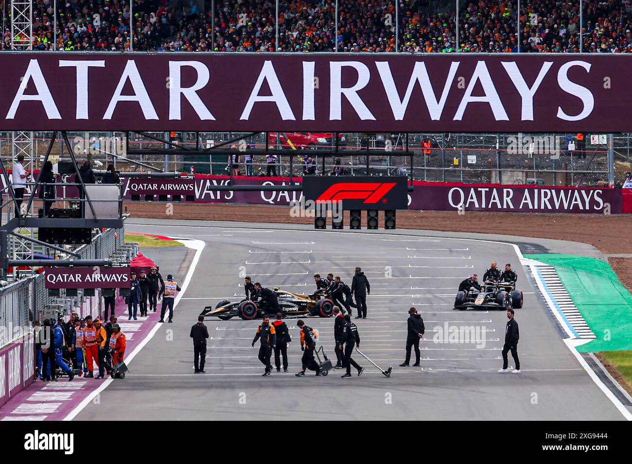 Silverstone,UK. 07th July, 2024. APX GP Team crew filming in the ...