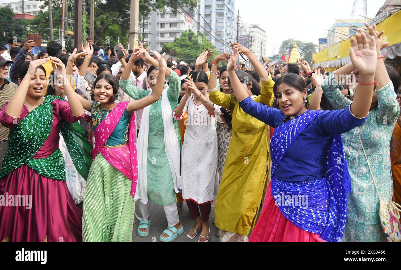 PATNA, INDIA - JULY 7: Devotees chant devotional songs during annual ...