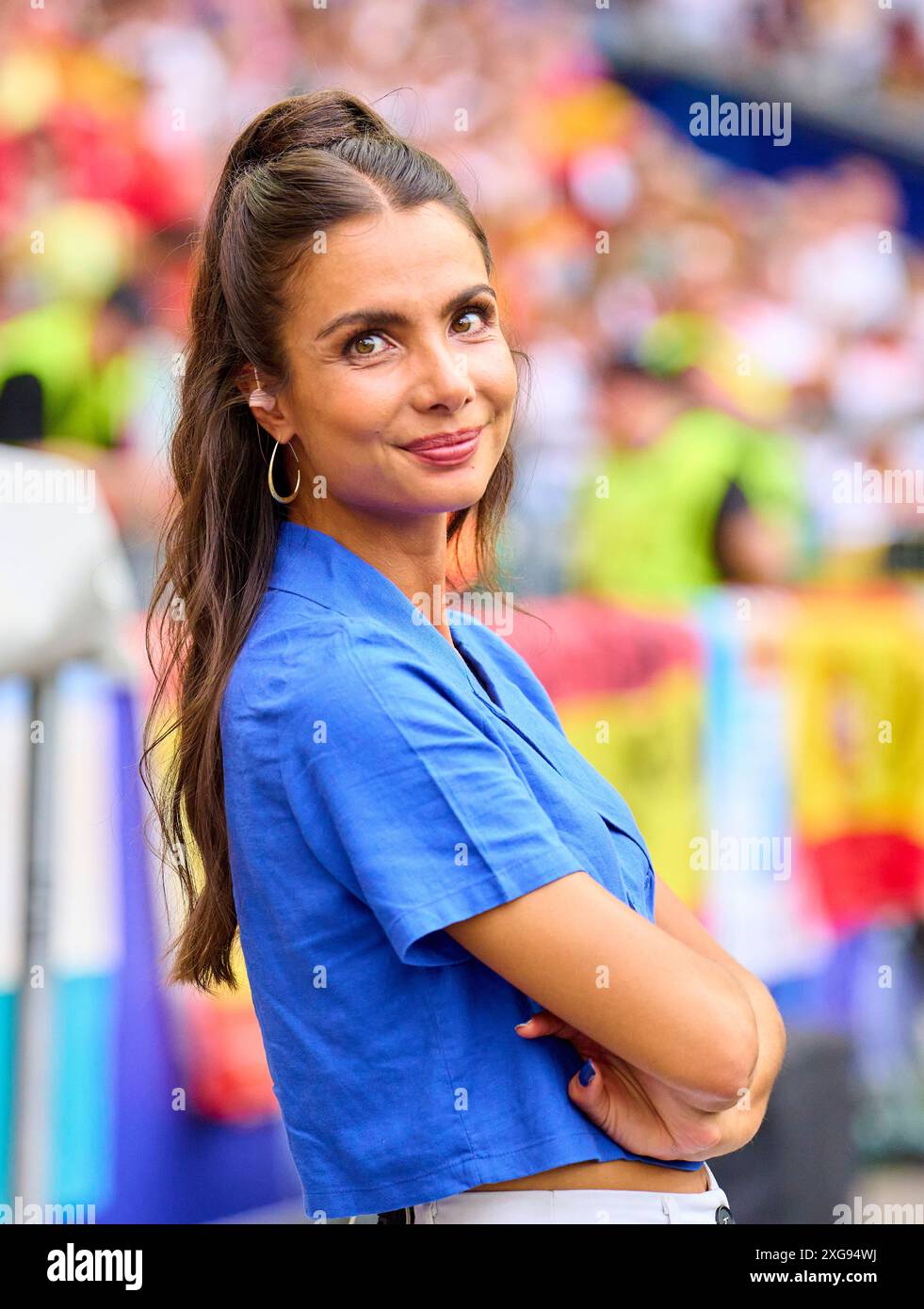 Stuttgart, Germany. 05th July, 2024. Lea Wagner, sport presenter ARD ...